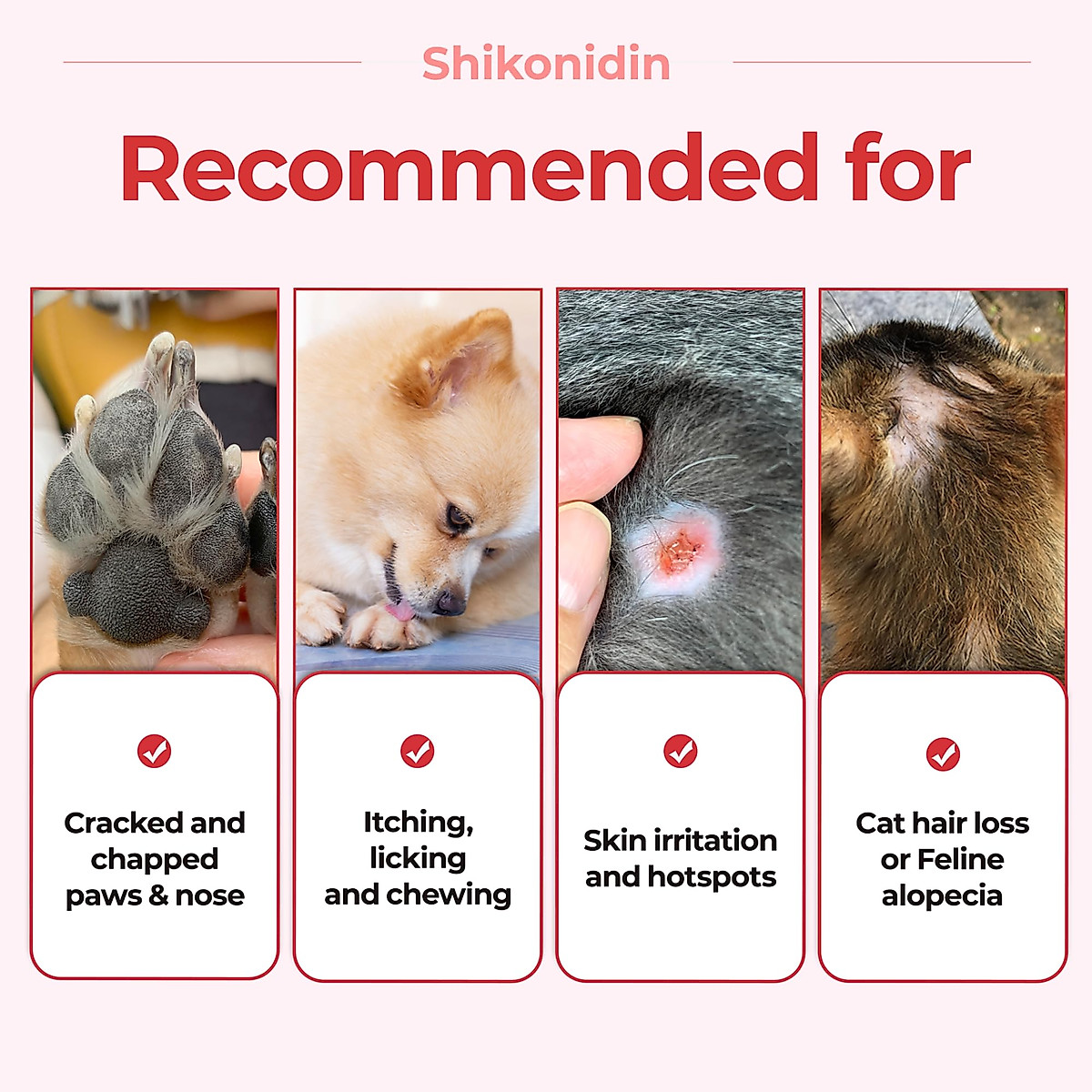 JAYU PET Shikonidin 0.7oz (20g) - Hotspots Itchy Irritated Skin Relief for Dog & Cat, Pet Soothing Cream Lotion for Moisturizing Dry Pad and Sensitive Nose