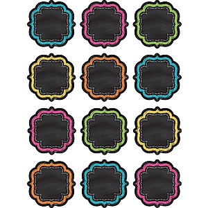 Teacher Created Resources Chalkboard Brights Labels (TCR20871) and Mini Accents (5620)