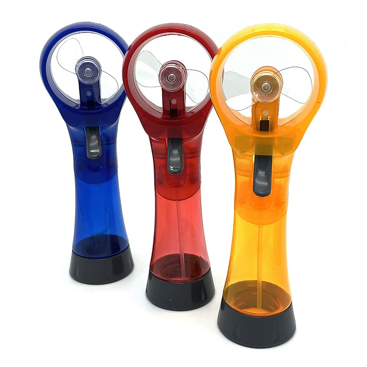 CEBUY Handheld Water Misting Fan, Mist Spray Fans for Outside Portable, 3 Pack (Dark Blue/Red/Yellow)