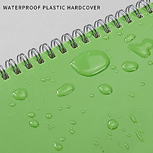 HIUKOOKA College Ruled Spiral Notebook 7.48"X 10.15"(B5),4 Pack Hardcover Journal Notebook with Sticky Notes,160 Pages ,100GSM Thick Paper,Cute Notebook for Works,Study,Meeting,Writing(Tiffany Blue,