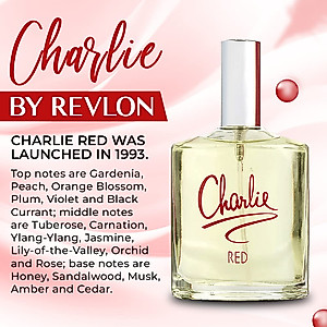 Revlon Charlie Eau De Toilette Spray for Women, Red, 3.4 Ounce