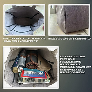 Canvas Tote Bag Casual Medium Crossbody bags for Women Hobo Shoulder Bag for Daily School Work Travel (Brown)