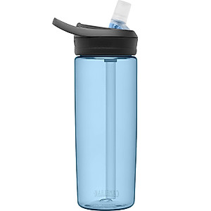 CamelBak eddy+ Water Bottle with Tritan Renew – Straw Top 20oz, True Blue