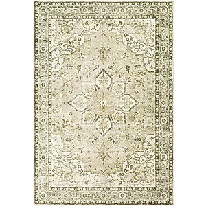 Mark&Day Area Rugs, 8x10 Heiereind Traditional Cream Area Rug, Cream Green Grey Carpet for Living Room, Bedroom or Kitchen (7'6" x 9'6")