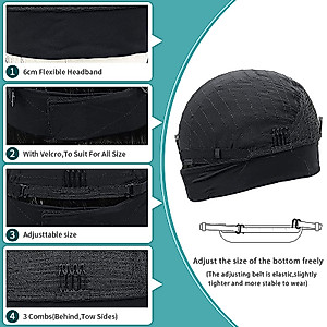 Short Headband Wig Human Hair Wigs for Black Women Put on and Go Glueless Wig Short Curly Headband Wigs 150% Density Natural Black Pixie Cut Wig Human Hair 6 Inch