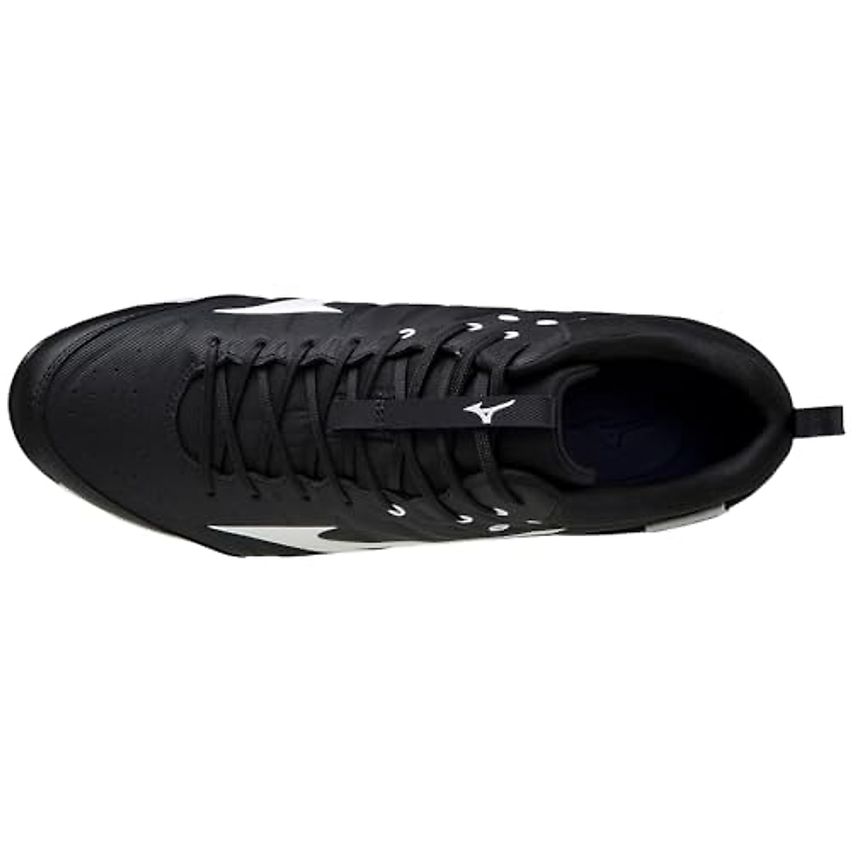 Mizuno unisex adult 9-spike Ambition 2 Mid 9 Spike Men's Metal Baseball Cleat 11, Black-white (9000), 11 US