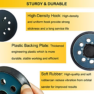 2 Pack 5 Inch 8 Hole Hook and Loop Replacement Sanding Pads for Dewalt DWE6421-B2 DWE6421-B3 DWE6423/6423K DWE6421/6421K DWE64233 & N329079 Orbital Sander Backing Pad