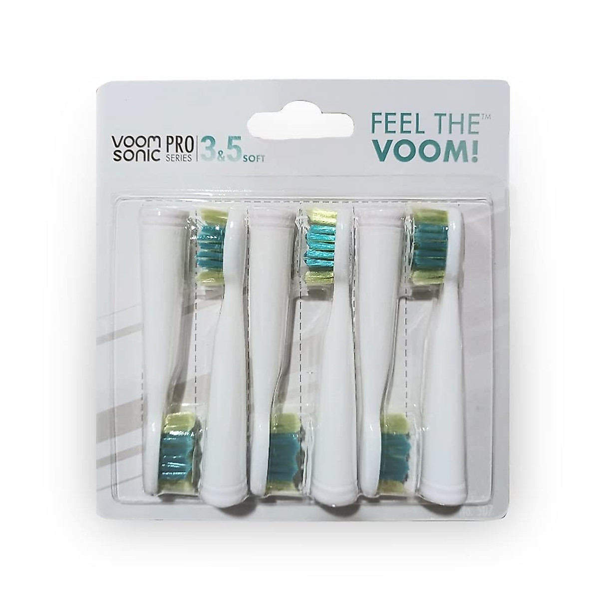 Voom Sonic – Pro 3/Pro 5 Replacement Heads | Pack of 6 Replacement Brushes | Advanced Bristle Technology| Soft DuPont Nylon Bristles | Oral Care