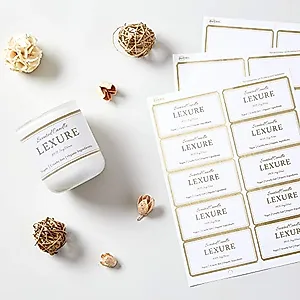 Avery Printable Shipping Labels, 2" x 4", Matte White with Gold Border, 100 Blank Mailing Labels (6541)