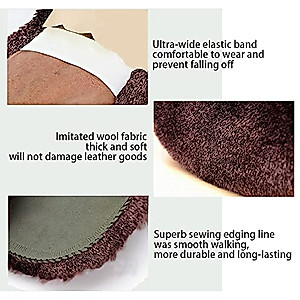 Long Bristle Horse Hair Leather Cleaning Brush, with Shoeshine Gloves Cleaner Leather Care Tools(Brown)…