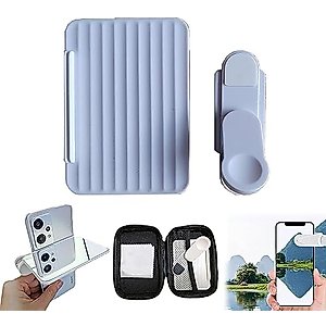 Smartphone Camera Mirror Reflection Clip Kit, 2023 New Adjustable Phone Camera Mirror Reflection Clip Kit, Mirror Reflection for Phone Camera, Mirror Reflection Clip Kit (White)