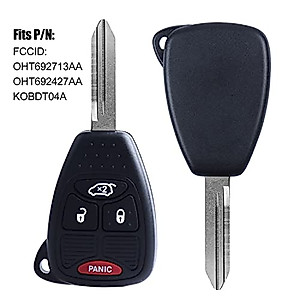 Compatible with 2008-2013 Dodge Avenger/2011-2013 Chrysler 200/2005-2007 Dodge Magnum/Charger/Chrysler 300/Grand Cherokee FCC:OHT692427AA KOBDT04A (Pack of 2)