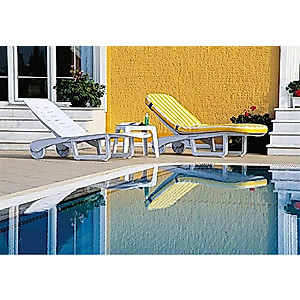 Compamia Sundance Pool Chaise Lounge in White, Commercial Grade