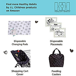 J.L. Childress Disney Baby by Disposable Restaurant High Chair Cover Individually Wrapped for Travel Convenience, Mickey and Minnie, 12 Count