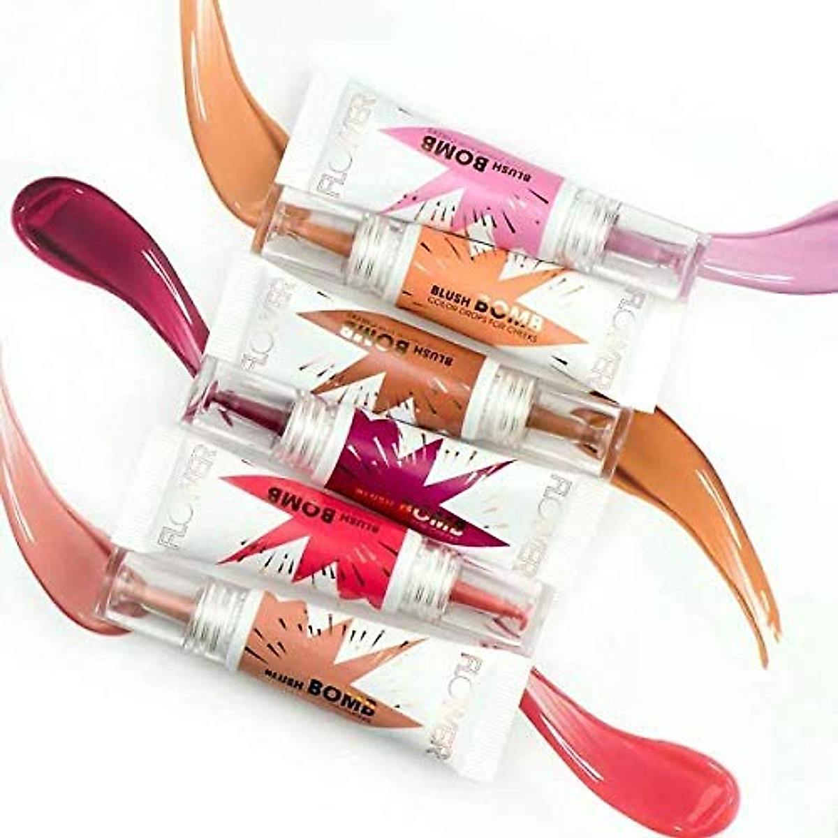 FLOWER Beauty Liquid Blush Makeup Bomb Color Drops -Silky Lightweight Formula + Gel Cream Blush for Cheeks - Radiant + Glossy Finish - Buildable + Lightweight Formula - Cruelty-Free + Vegan (Bubbly)