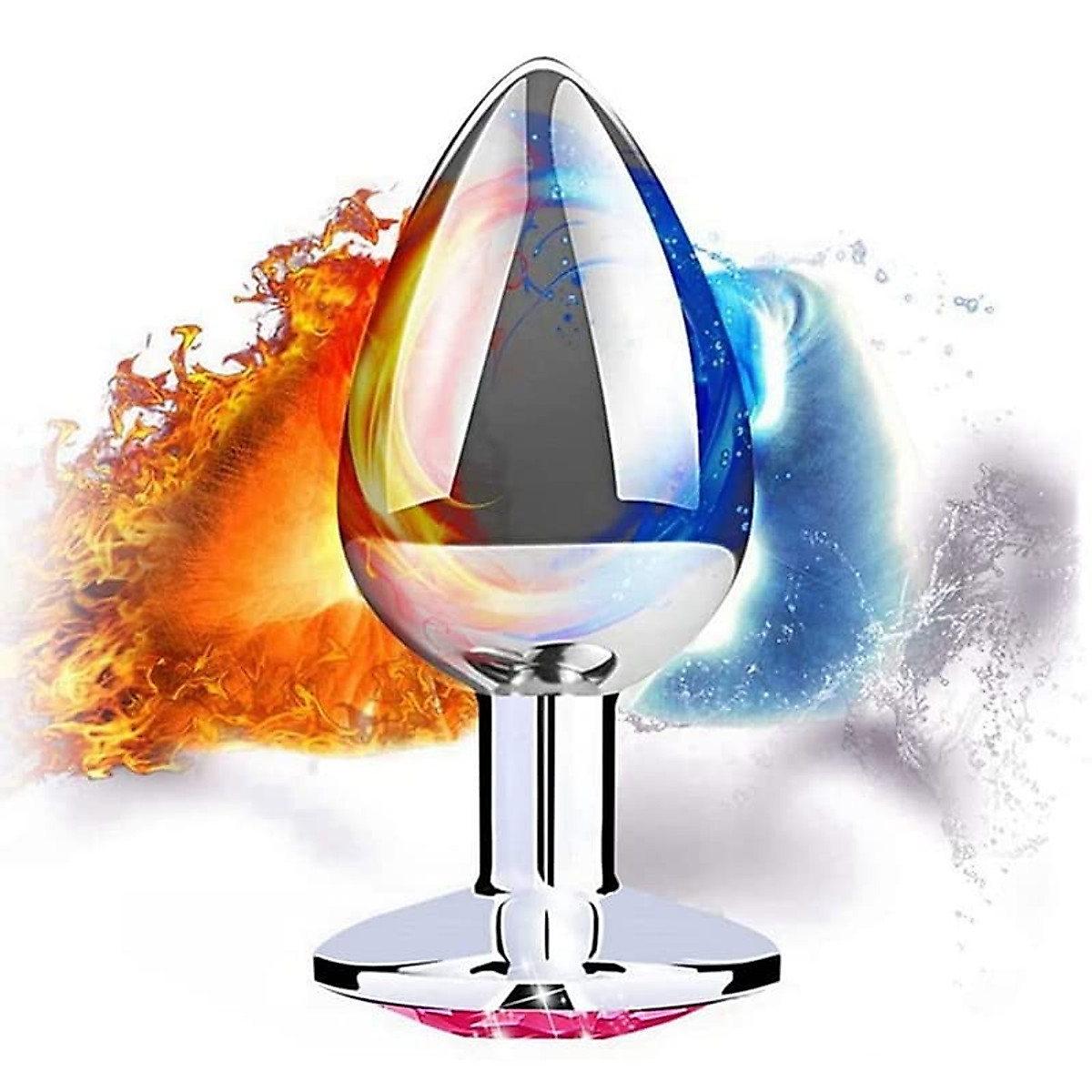 3 Sizes of Stainless Steel Universal Suction Cup Realistic Classic Dick Plug Double Headed (Pink) for Men and Women