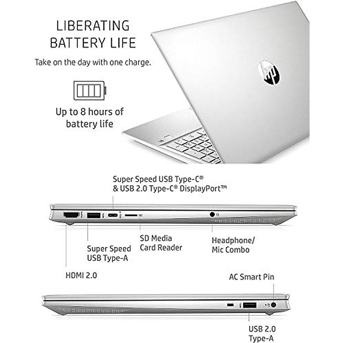 HP Pavilion 15T-EG00 Laptop 2022 15.6” FHD 1920 x 1080 Display Intel Core i7-1165G7, 4-core, Intel Iris Xe Graphics, 32GB DDR4, 1TB SSD, Wi-Fi 6, Bluetooth 5.2, 720p HD Camera, Windows 11 Home