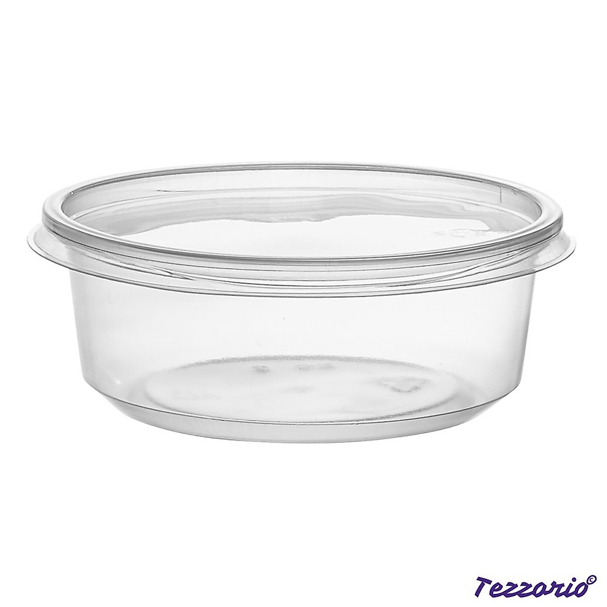 Tezzorio (200 Pack) 8 oz Deli Containers with Lids Combo, BPA-Free Translucent Plastic Deli Food Storage Containers with Lids, To Go/Take Out Food Containers