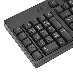 Left Handed Keyboard, USB Wired Keyboard with 2 USB Hub, 109 Keys Ergonomic Keyboard, with Left Hand Number Pad, for Home Office