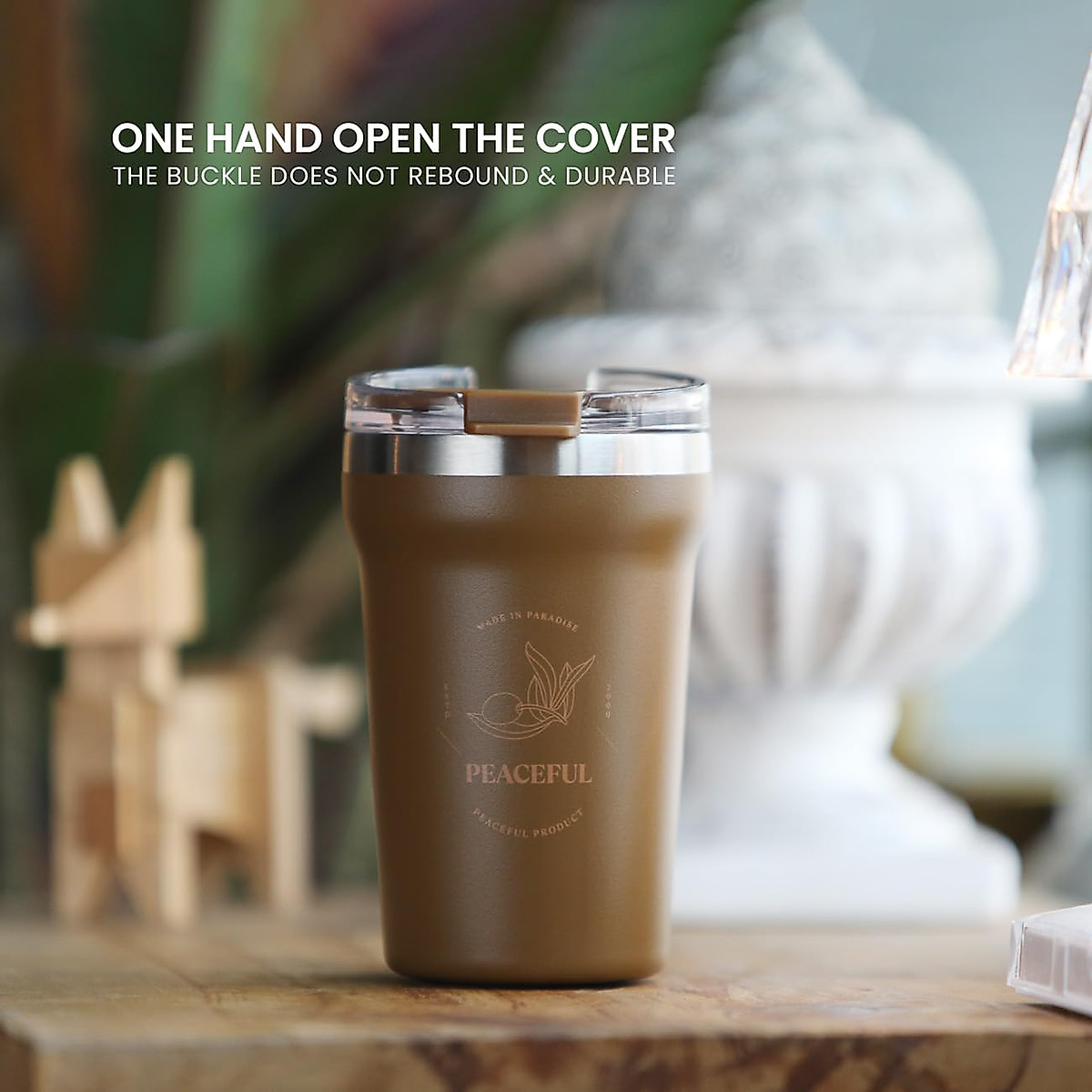 TANANA 14 Oz Stainless Steel Vacuum Insulated Tumbler with Lids [Travel Mug], No Leaking, Double Wall Water Coffee Cup for Home, Office, Outdoor Works Great for Ice Drinks and Hot Beverage