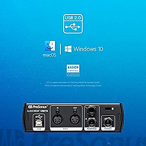 PreSonus AudioBox 96 25th Anniversary Studio Recording Bundle with Studio One Artist DAW Music Production Software