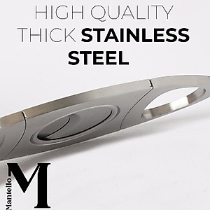 Mantello Stainless Steel Cigar Cutter- Large Premium Cigar Cutters - Cuts Up to 60 Gauge Cigar - Cigar Cutter Guillotine, Double Cut Blade in Gift Box, Gifts for Men, Groomsmen Cigar Cutter