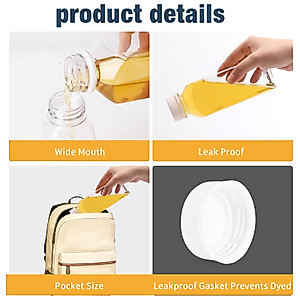 3 Ounce 12 Pcs Plastic Juice Bottle Reusable Bulk Beverage Containers with White Lids for for Bottled Water, Cold Drinks, Fresh Blended Juices and Other