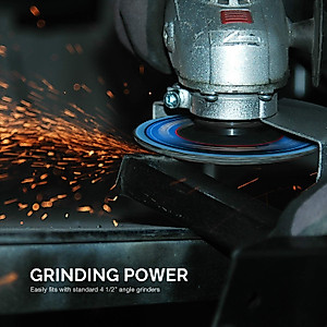 NEIKO 11142A 10 Pack Zirconia Flap Discs 4-1/2 for Angle Grinder, 40 Grit Flapper Wheel, Angled T29 Grinding Wheel 4.5 Inch Flap Disc, 7/8" Arbor Grinding Disc, Flap Wheel for Wood & Metal Sanding