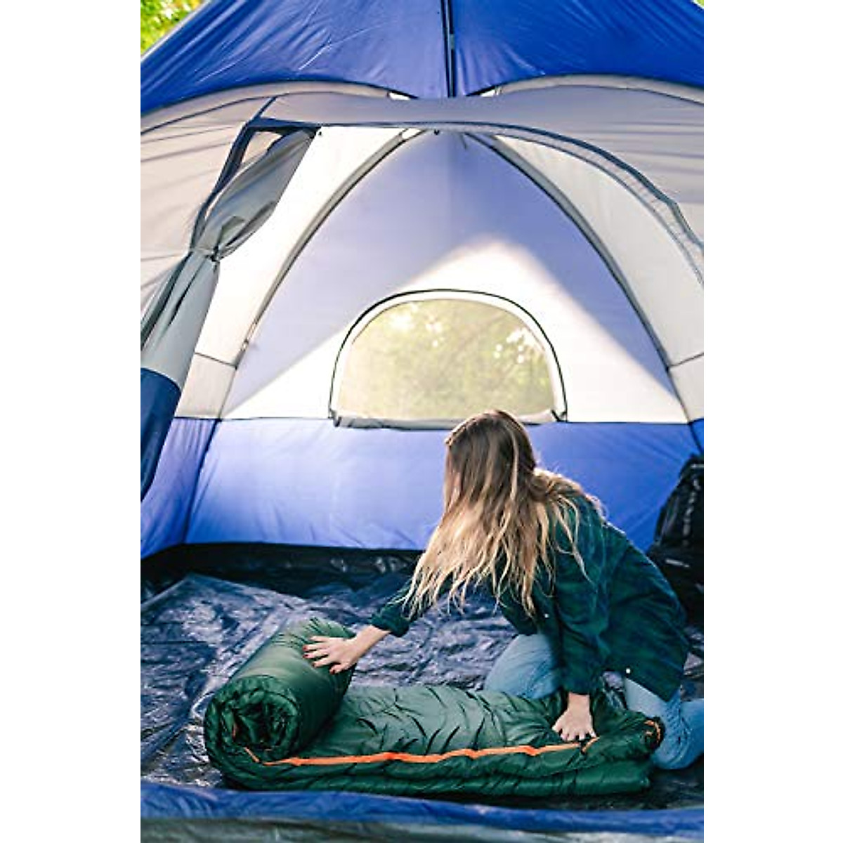 Stansport Scout- 3 Lb - 33 in X 75In Rect. Sleeping Bag - Forest Green