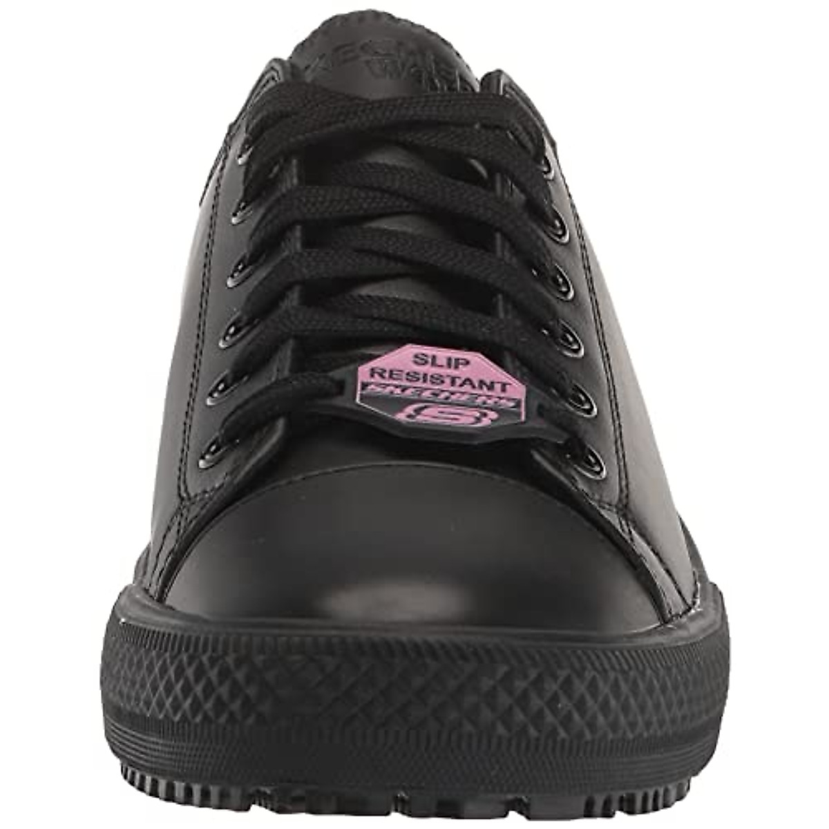 Skechers for Work Women's Gibson-Hardwood Slip-Resistant Sneaker, Black, 8.5 M US