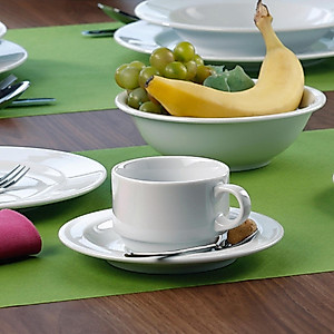 Seltmann Weiden Commercial Dinnerware, Savoy Porcelain Saucer for Coffee/Tea Cup, White, 6.5 inch, Set of 6