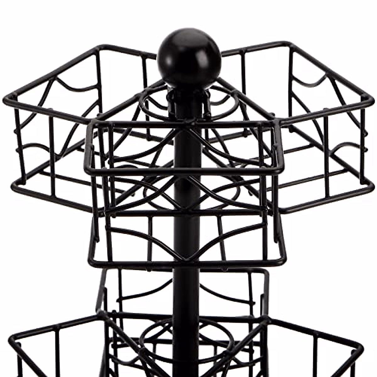 Frcctre Tea Bag Organizer, 360 Degree Tea Bag Spining Carousel Organizer with 6 Compartments, Lazy Susan Sugar Coffee Creamer Caddy for Kitchen Counter Cabinet Organizer, Up to 60 Tea Bags Storage