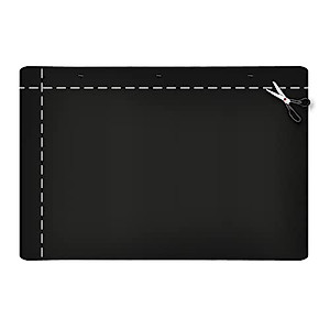 Glass Stove Top Cover Cooktop Protector for Electric Stove, 36 x 24 Inch Waterproof Heat Resistant Mat for Kitchen Counter Stovetop, Washer Dryer, Ceramic Stove, Flat Top Stove (Black)