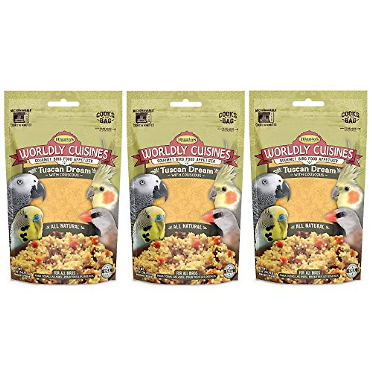 Higgins Worldly Cuisines Tuscan Dream Bird Treat, 2 Ounces (3 Pack)