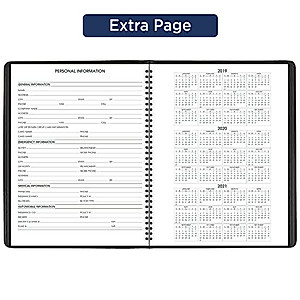 AT-A-GLANCE 2023 Weekly Planner, Hourly Appointment Book, 8-1/4" x 11", Large, Large Print, Black (70LP0105)