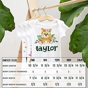 Generic Personalized Baby Onesie Gift for Girl/Boy w/Name - Customized Funny Babies Bodysuit/Clothes - Custom Infant White Romper Shower Christmas Gifts C1, Newborn, 6M, 12M, 18M, 24M
