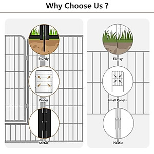 Decorative Garden Fence with Gate Fencing for Yard 40in(H) x 18ft(L) Metal Garden Fencing Temporary Camping Fence Outdoor Dog Playpen Garden Fence Animal Barrier Rustproof No Dig Garden Border