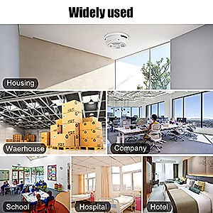 nanshiba Hidden Camera Smoke Detector, Spy Camera for Home Surveillance with Night Vision Motion Detection, 1080P Security Cameras Indoor Wireless, Nanny WiFi Cam, 180 Days Battery Power