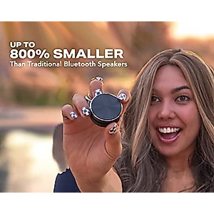 Anything Speaker Turn Anything Into A Speaker - Mini Bluetooth Speaker Portable Bone Conduction Vibration Speaker - Black Small Lightweight (Onyx Black)