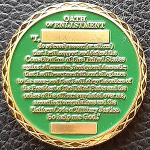 Junk and Disorderly, AZ US Army Oath of Enlistment Challenge Coin
