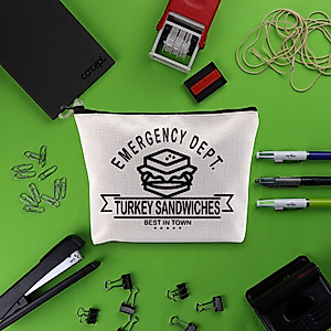 TOBGB Funny ED ER Nurse Gift Emergency Nurse Bag Emergency Room Nurse Makeup Bag Funny Nurse Gift ICU Nurse Gift (Emergency Dept Bag)