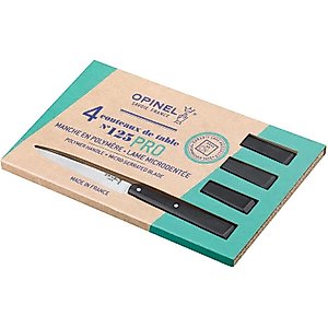 OPINEL No. 125 PRO 254597 Table Knives Set of 4 Blade Material: 12C27 Total Length: 22 cm