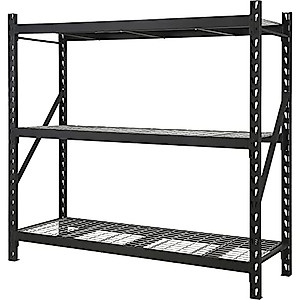 Ironton 3-Tier Industrial Shelving Rack - 77in.W x 24in.D x 72in.H, Model# 2611T001