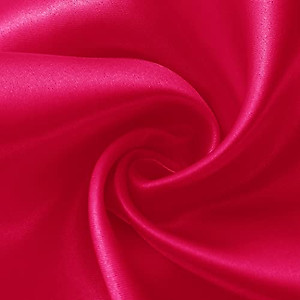 Horbaunal 12 Pack Hot Pink Satin Table Runner 12 x 108 Inch, Smooth Table Runners for Wedding Banquets Birthday Party