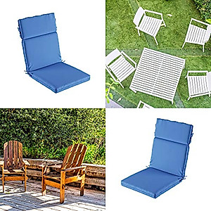Lavish Home Blue High-Back Patio Cushion– for Outdoor Furniture, Adirondack, Rocking or Dining Chairs LHC