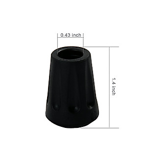 Oldhill 6-Pack Replacement Rubber Tips - Fits Most Hiking Sticks, Trekking Poles, Walking Canes