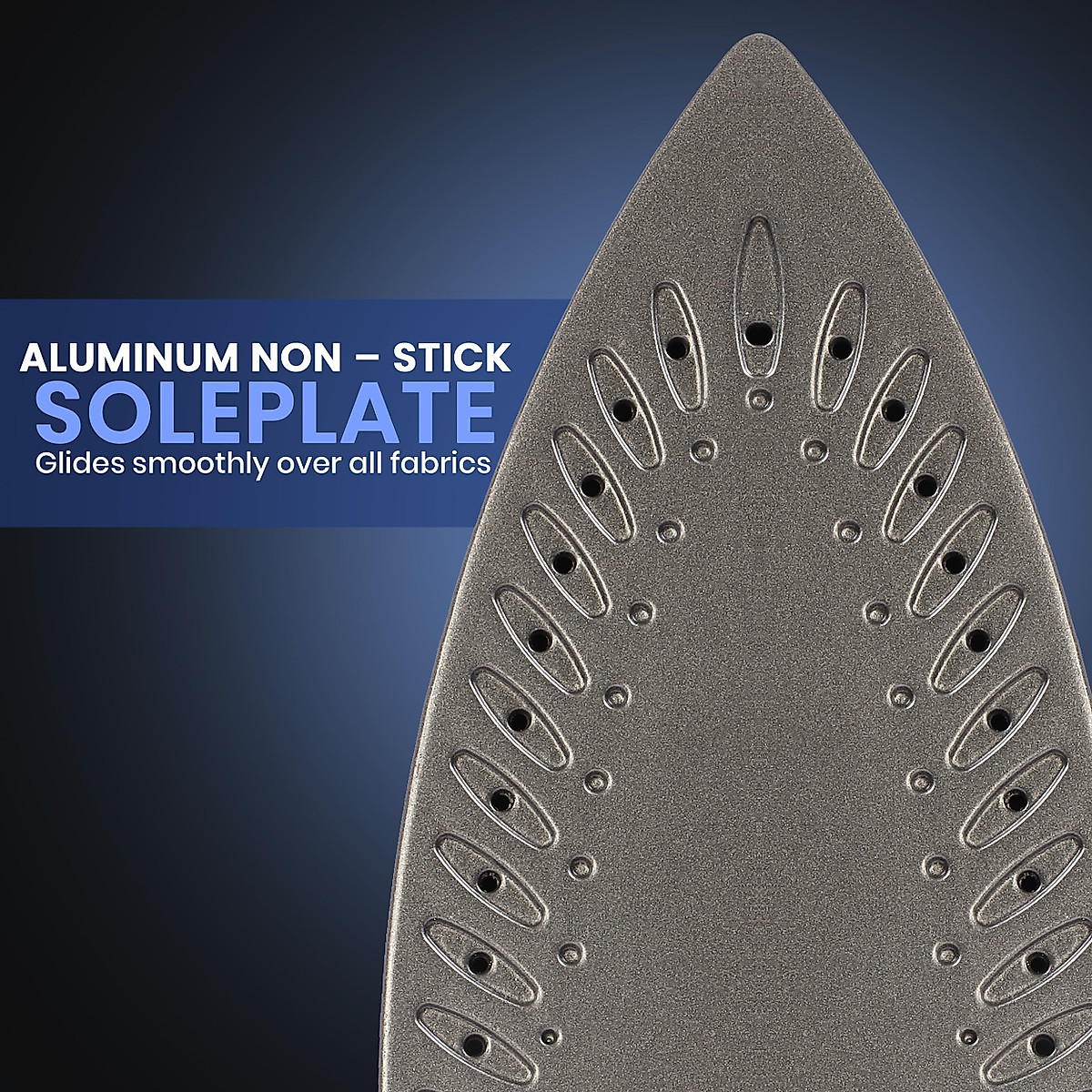 Utopia Home Steam Iron for Clothes With Non-Stick Soleplate - 1200W Clothes Iron With Adjustable Thermostat Control, Overheat Safety Protection & Variable Steam Control (Blue)