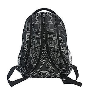 MNSRUU Gamepad School Backpack for Kid 5-12 yrs,Game Controller Backpack Boy School Bag