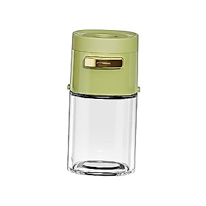 MagiDeal Measuring Seasoning Bottle, Salts Pepper Shaker, Glass Metering Spice Salts Paprika Pepper Cumin Powder Sugar Dispenser, Green