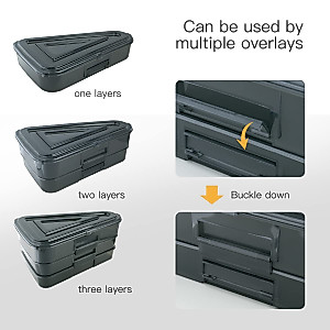 AimiDream Pizza Storage Container, 3-in-1 Microwavable Pizza Box,Reusable Pizza Box with Lids to Leftover Organization and Space Saver